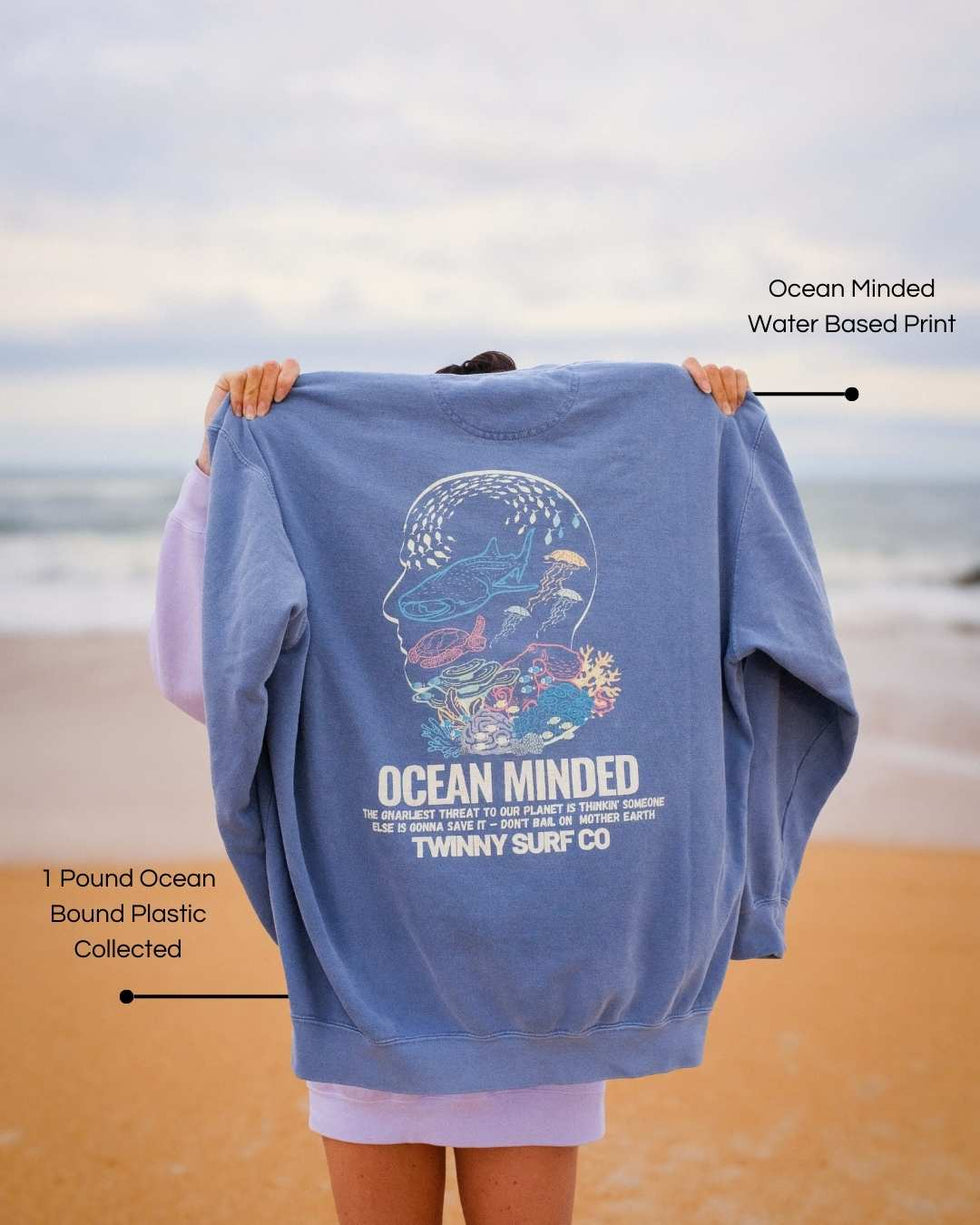 Ocean Minded Pigment Dyed Crewneck – Twinny